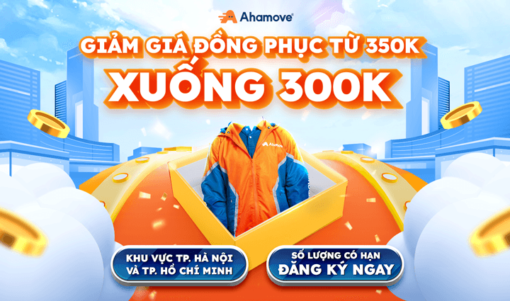 [Maincity] Giảm giá combo đồng phục từ 350.000đ xuống 300.000đ | Ahamove